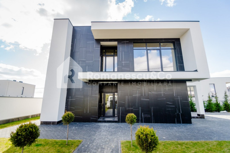 Casă stil Hi Tech, 190 mp+ 5 ari, Durlești, zonă nouă! - Romanescu